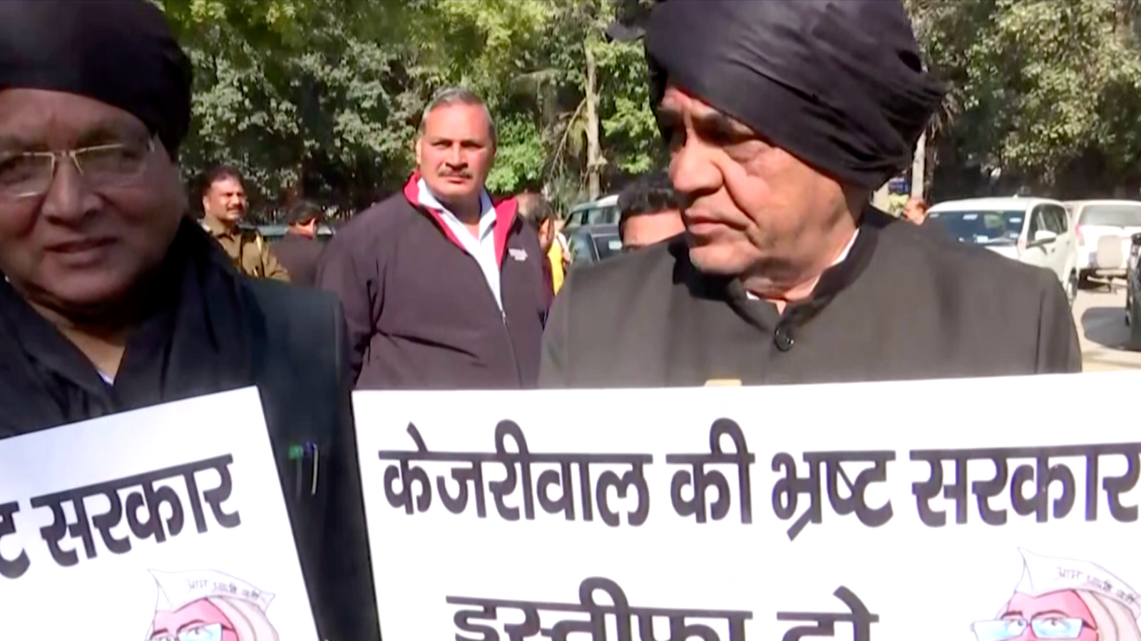 Delhi: BJP MLAs wear black turbans, demand CM Kejriwal’s resignation