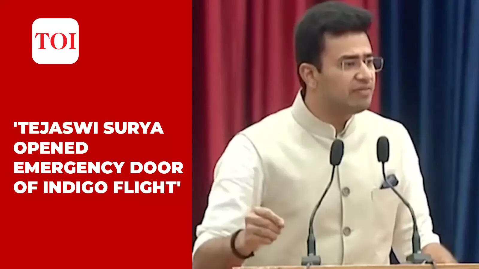 Tejaswi Surya: Congress alleges Tejaswi Surya opened emergency door of Indigo flight