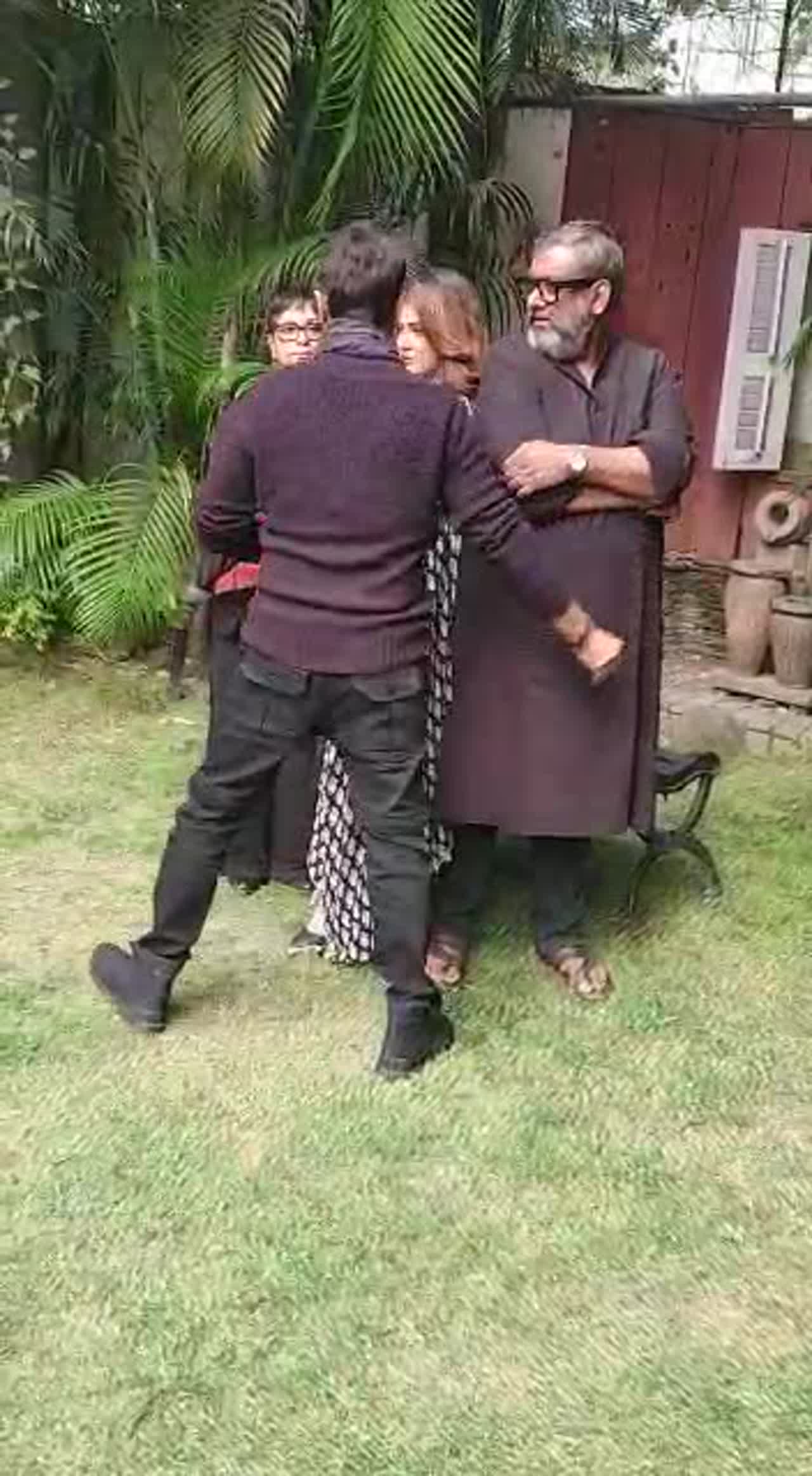 BTS from a photoshoot with Prosenjit Chatterjee, Srabanti, Churni and ...