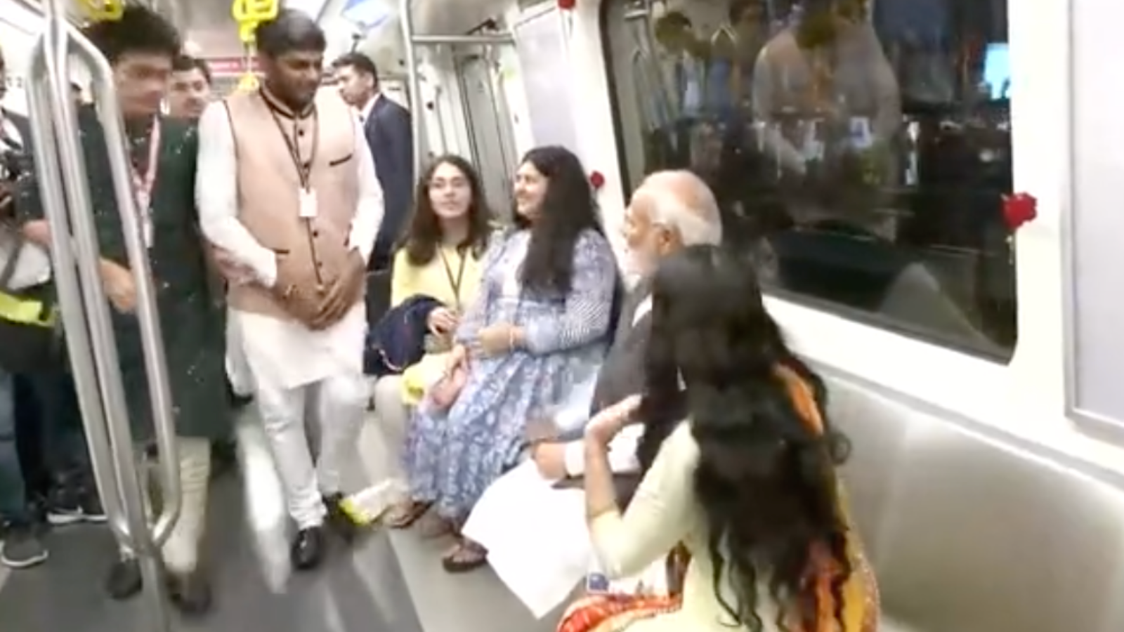 Watch: PM Narendra Modi takes a ride from Gundavali Metro Station, Mumbai
