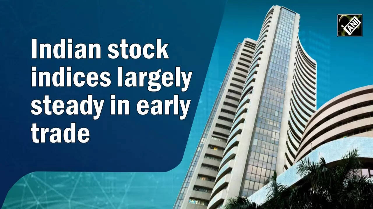 Indian stock indices largely steady in early trade