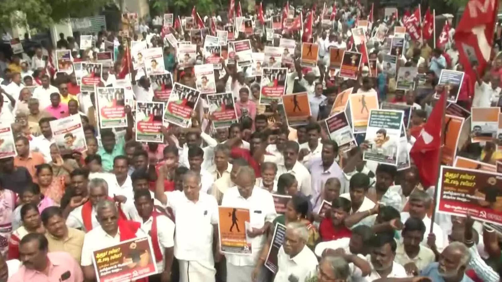 Tamil Nadu: CPI(M) stages protest against Governor RN Ravi in Chennai