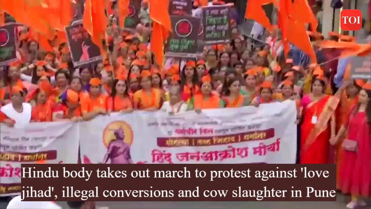 Hindu body takes out march to protest against 'love jihad', illegal ...