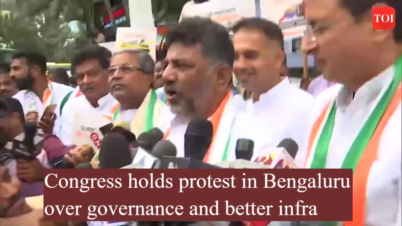Congress holds protest in Bengaluru over governance and better infra