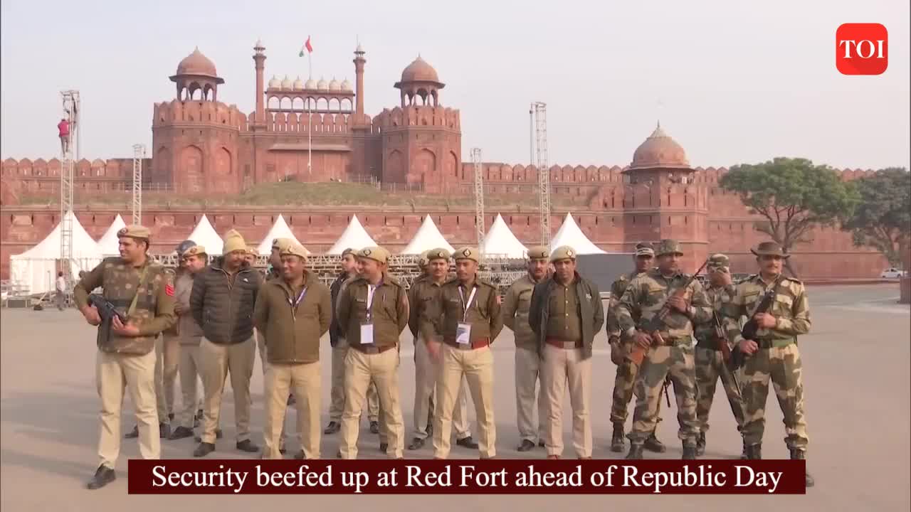 red fort: Watch: Security beefed up at Red Fort ahead of Republic Day