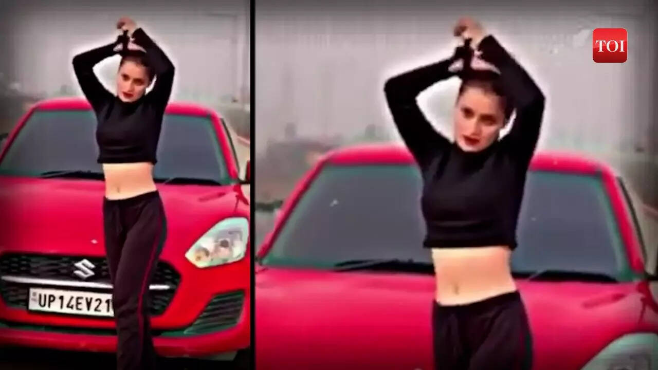 Girl making reel on highway lands her in trouble