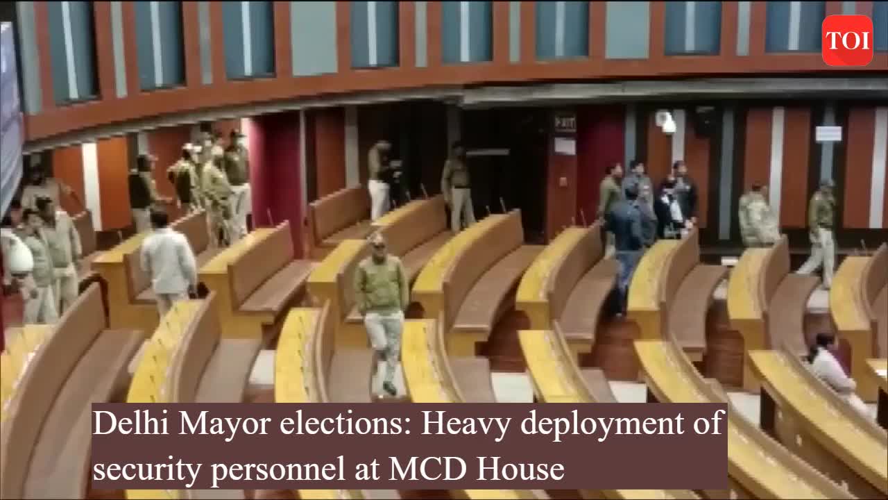 Heavy deployment of security personnel at MCD House for mayoral poll