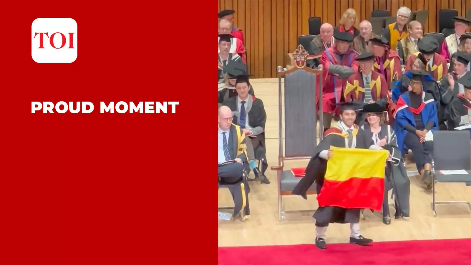 A moment of pride: When Indian student unfurls Karnataka flag at ...