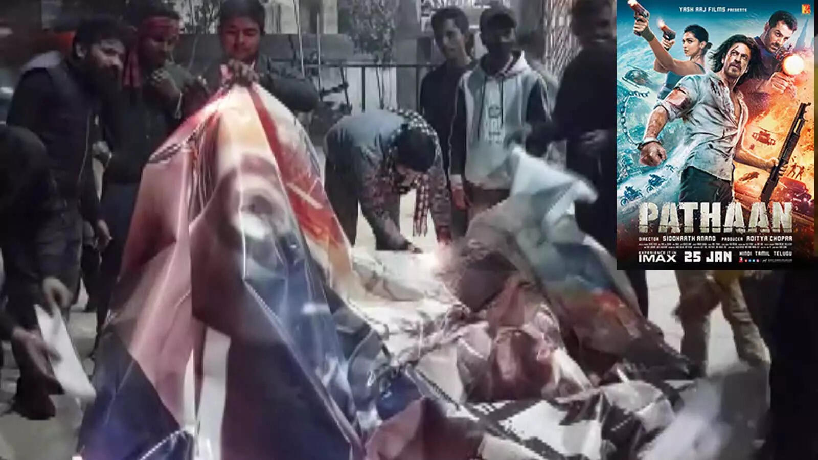 Violent protest against Shah Rukh Khan and Deepika Padukone starrer ...