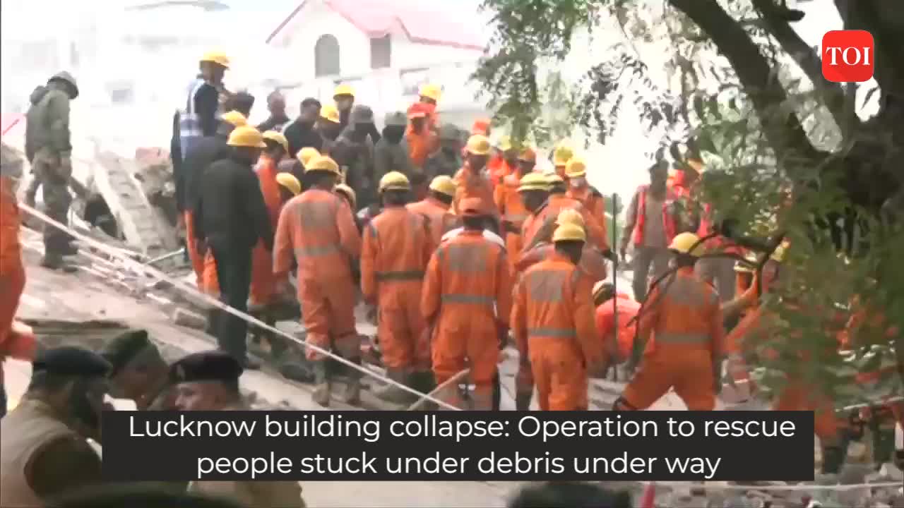 Lucknow building collapse: Operation to rescue people stuck under ...
