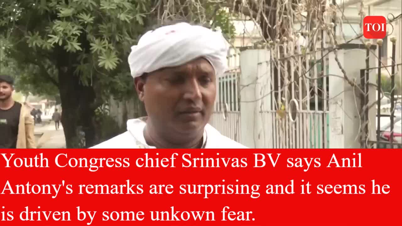 Youth Congress chief Srinivas BV slams Anil Antony