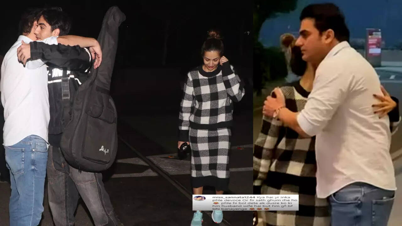 Malaika Arora hugs ex-husband Arbaaz Khan as they come together to see ...