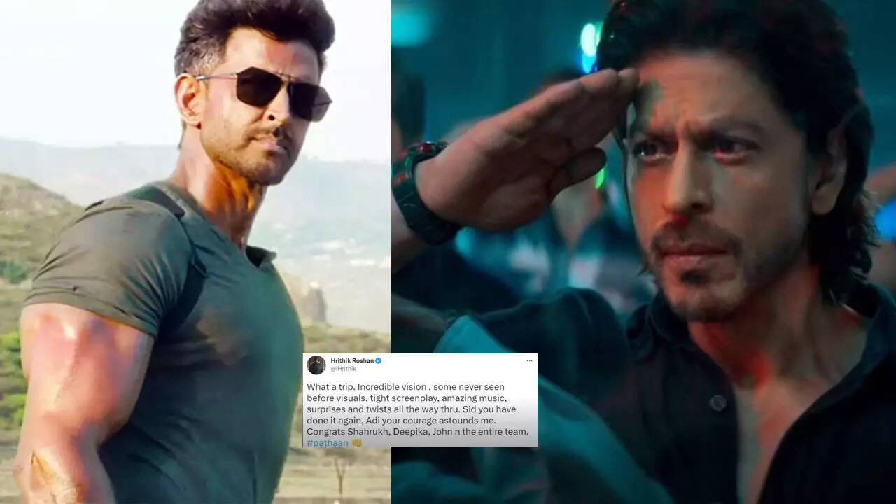 Hrithik Roshan heaps praises on Shah Rukh Khan-Deepika Padukone-John Abraham's 'Pathaan ...