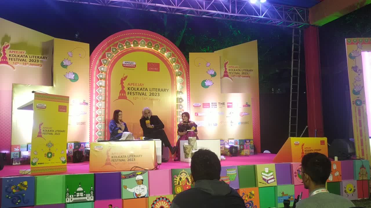 Muzaffar Ali and Meera Ali at a literary fest in kolkata.