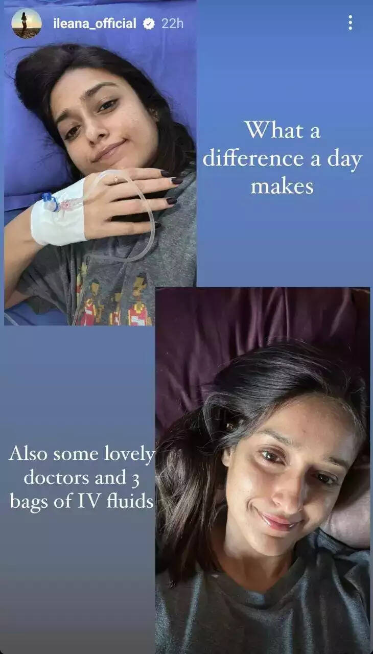 Ileana D’Cruz shares photos from hospital taking IV fluids; assures ...