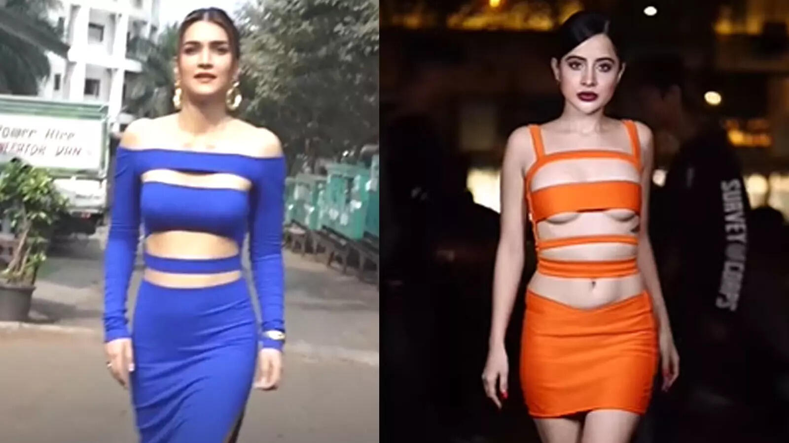 Trolled! Kriti Sanon stuns fans in a stylish cut-out bodycon dress; netizens compare her to Urfi ...