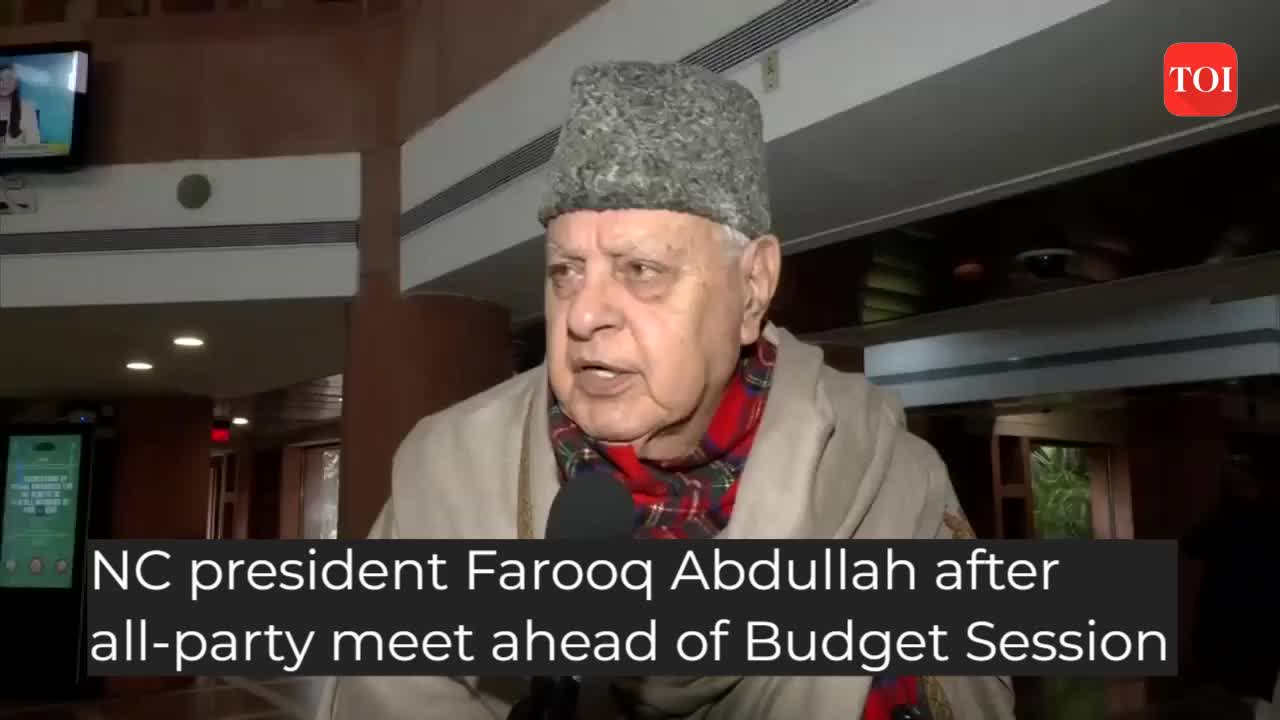 abdullah: NC president Farooq Abdullah talks to media after all-party ...