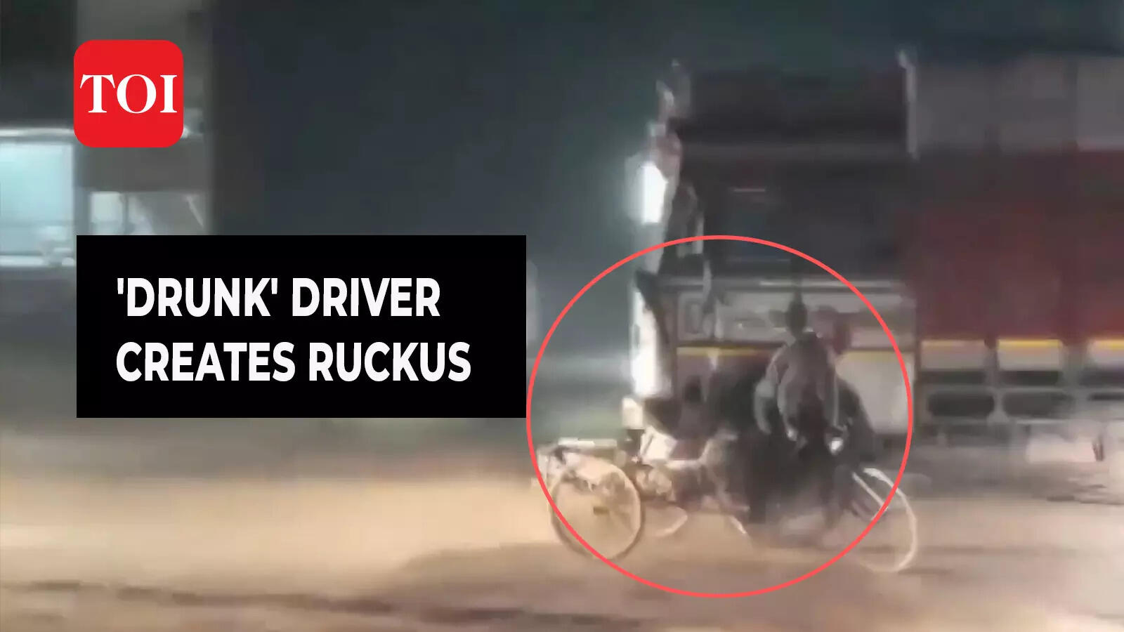On cam: ‘Drunk’ truck driver creates ruckus, hits many in UP’s Sitapur