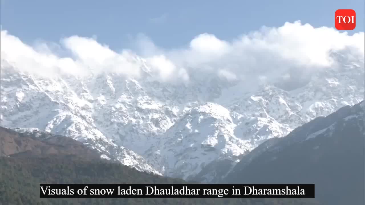Watch: Visuals of snow-laden Dhauladhar range in Dharamshala
