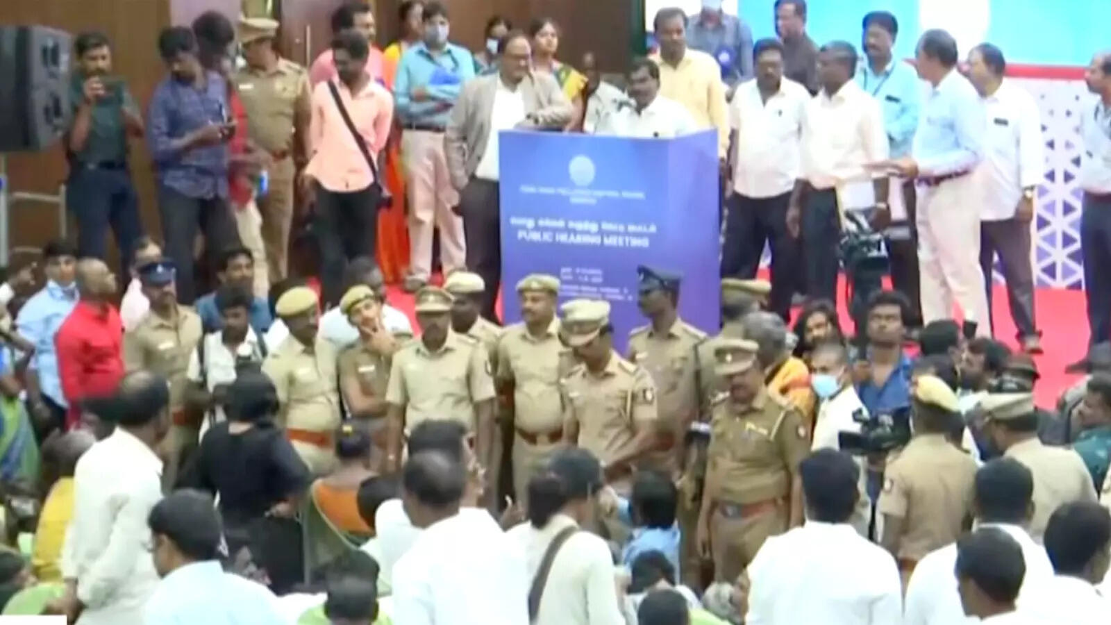 Ruckus created at public meeting held by pollution board in Chennai Ruckus created at public meeting held by pollution board in Chennai