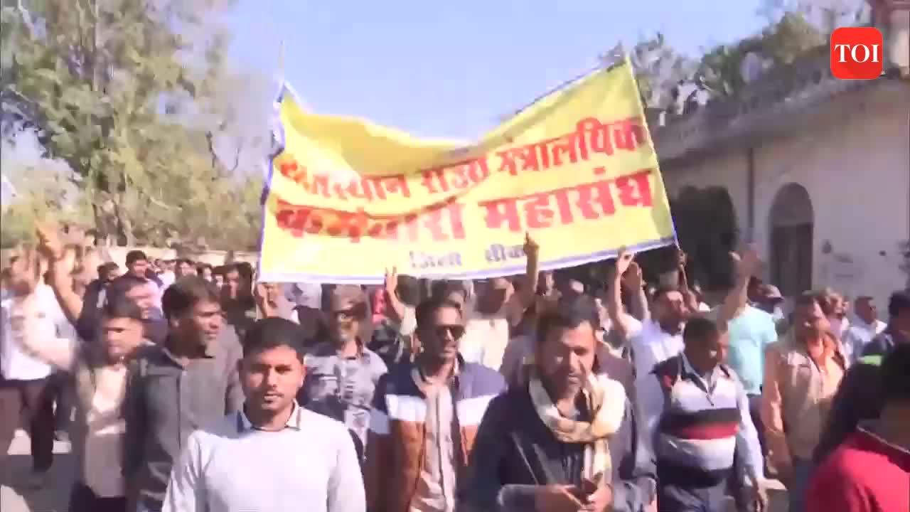 Protest march held in Jaipur over grade pay
