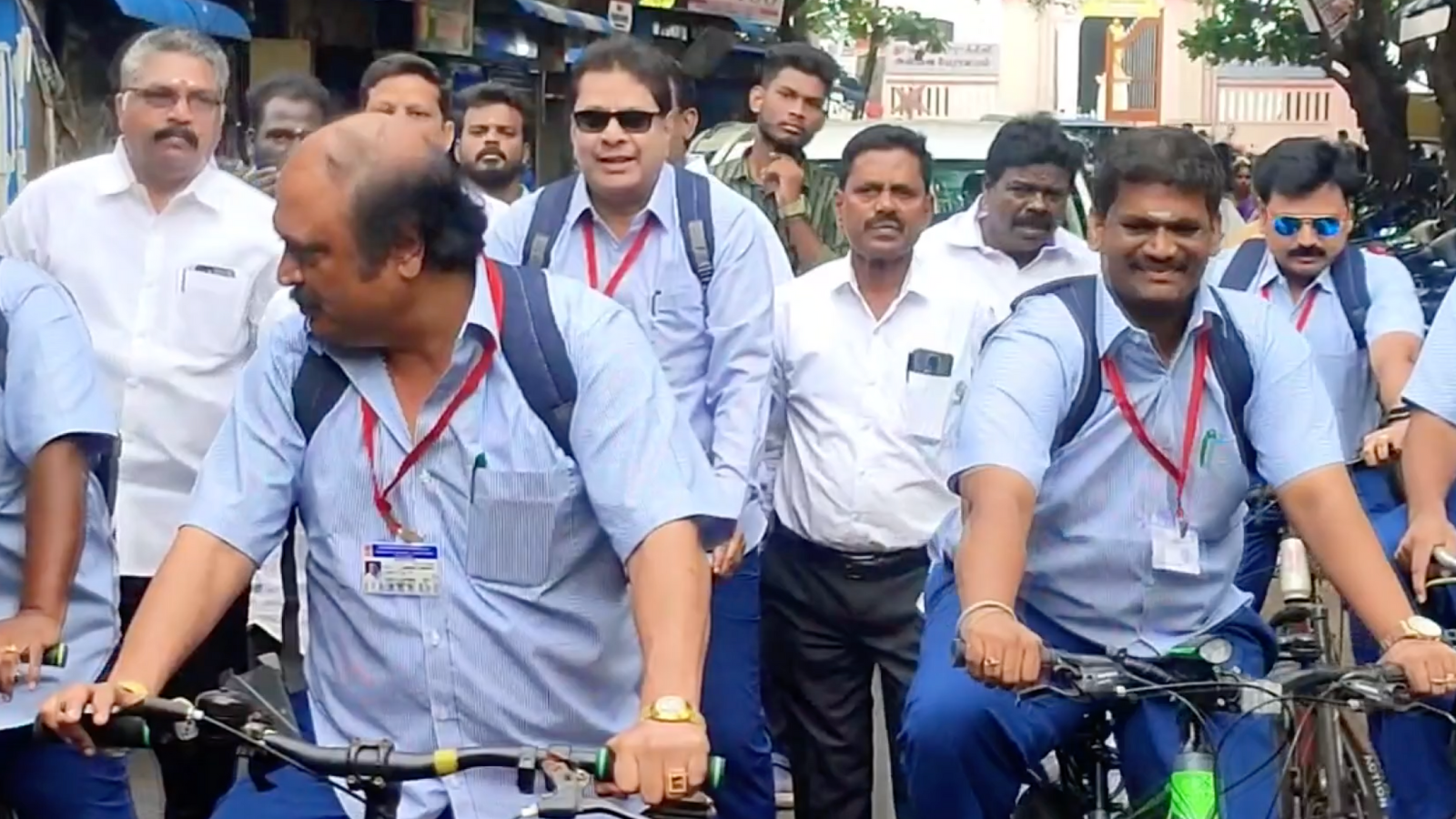 DMK MLAs protest in Puducherry, march to Legislative Assembly in school ...