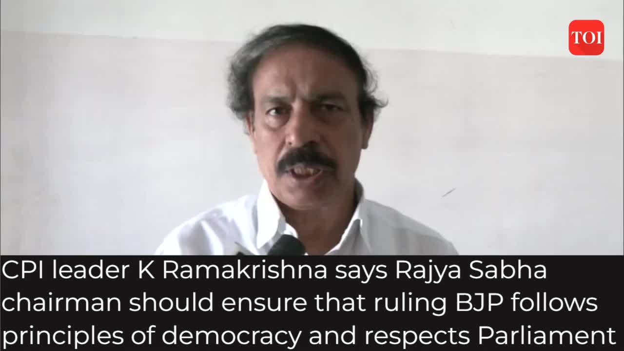CPI leader K Ramakrishna says BJP should follow principles of democracy ...