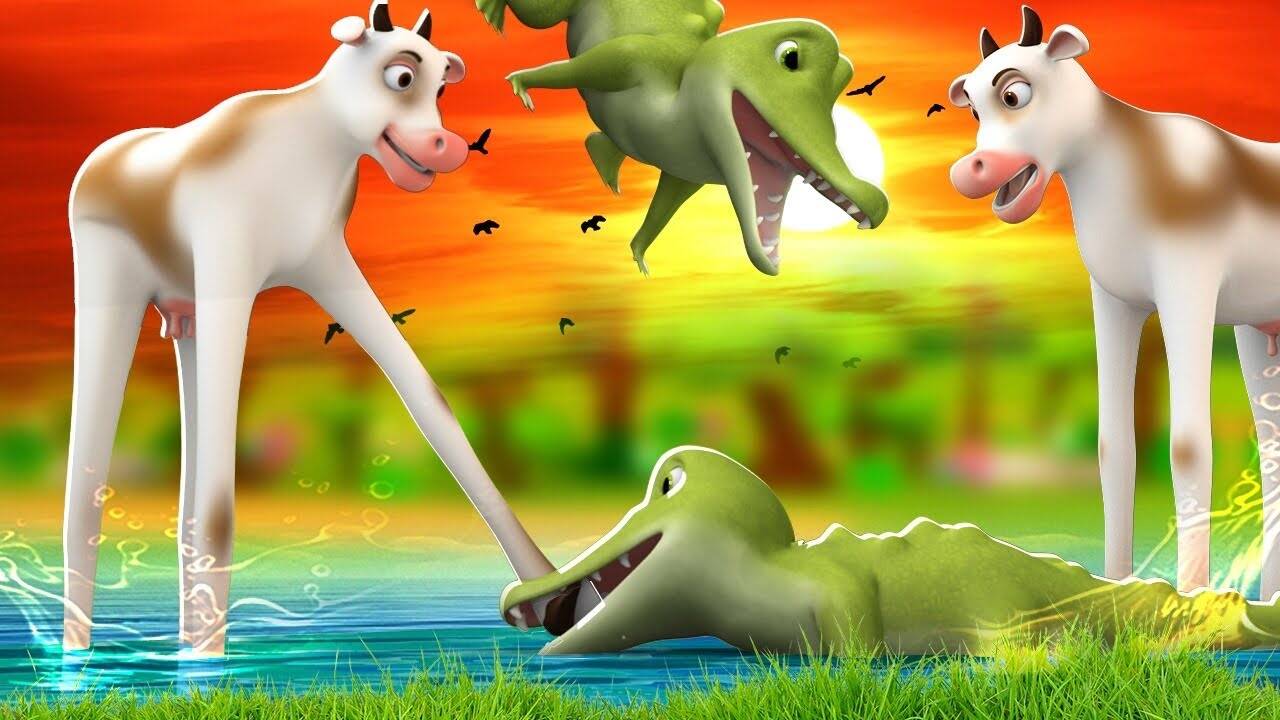 Watch Popular Children Hindi Story 'Long Leg Cow Crocodile Revenge' For ...