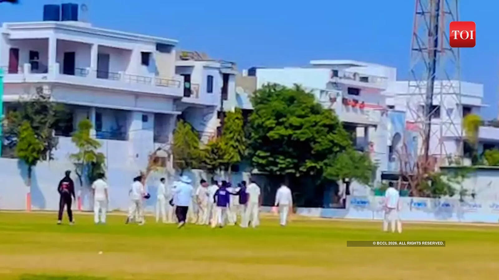 Lucknow DAV Cricket ground turns into a battlefield, video goes viral