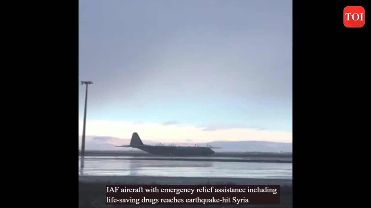 IAF aircraft with emergency relief assistance including life-saving ...