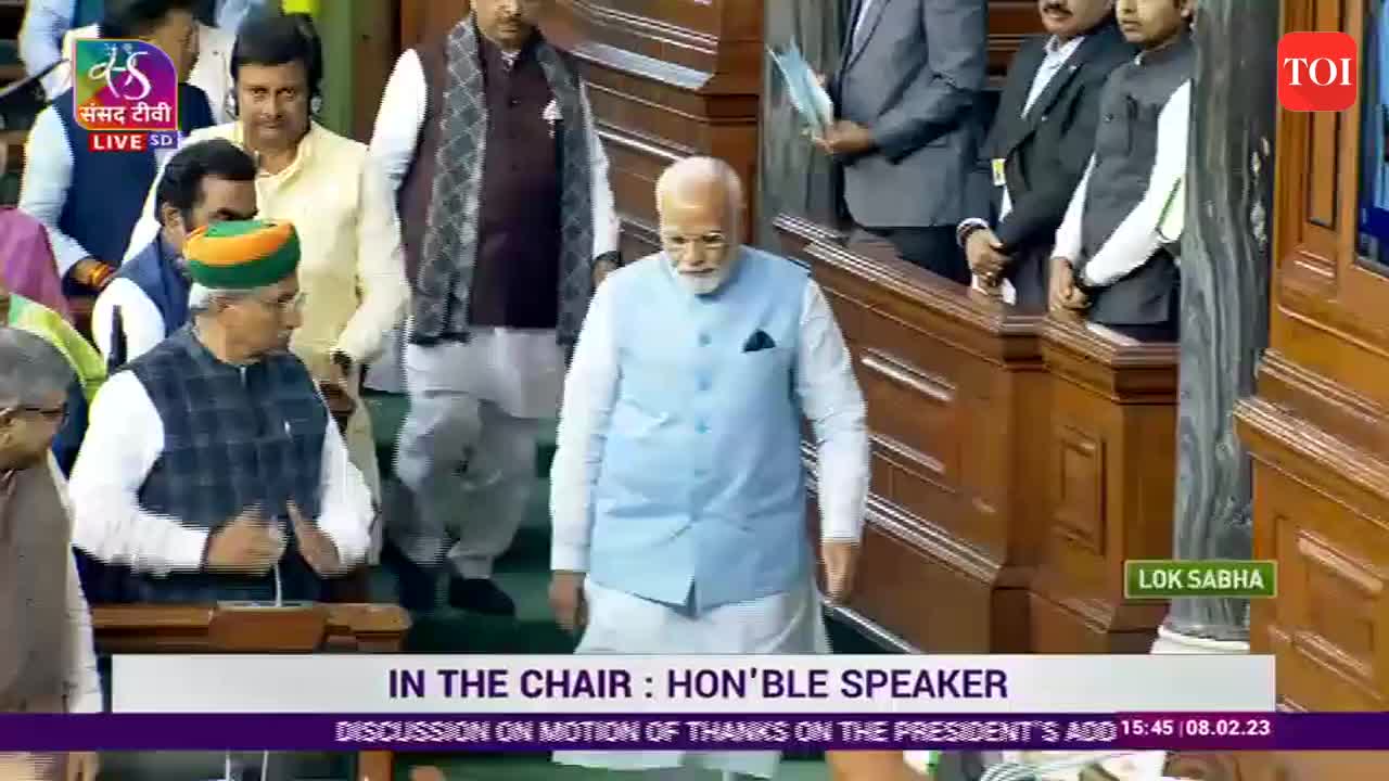 Watch: PM Modi enters House amid thumping of desks by BJP MPs