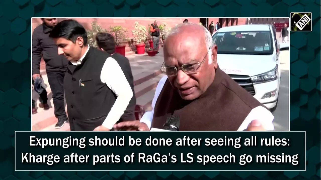 Expunging should be done after seeing all rules: Kharge after parts of ...