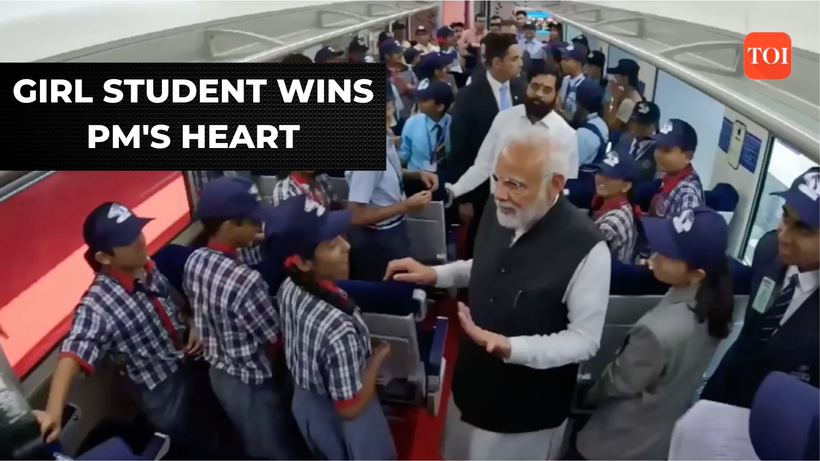 Watch: PM Modi travels in Vande Bharat Express, listens to a song sung ...