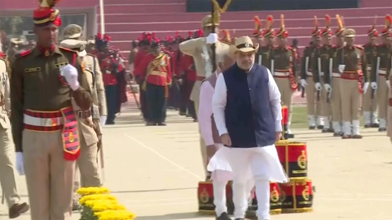 Amit Shah presents President’s Police Colour Award to Haryana Police