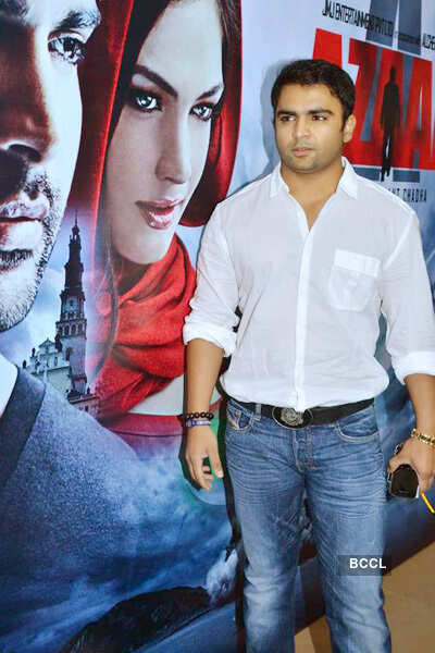Sachin Joshi at the unveiling of the first look of the movie 'Azaan'