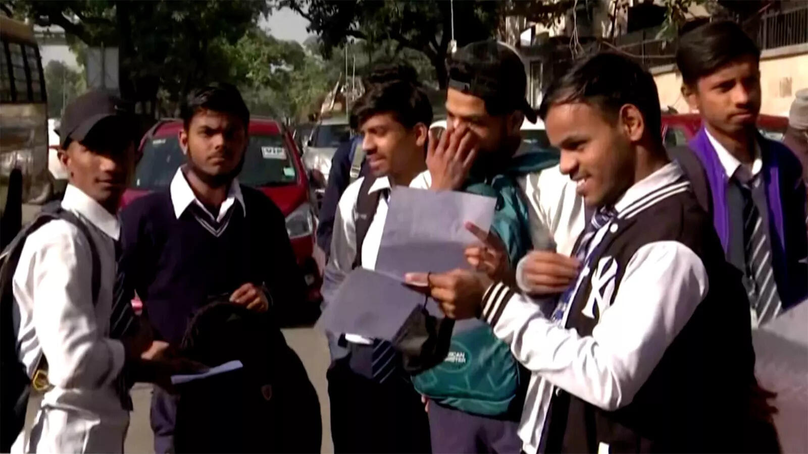Delhi: Students arrive at centres for CBSE Board Exams