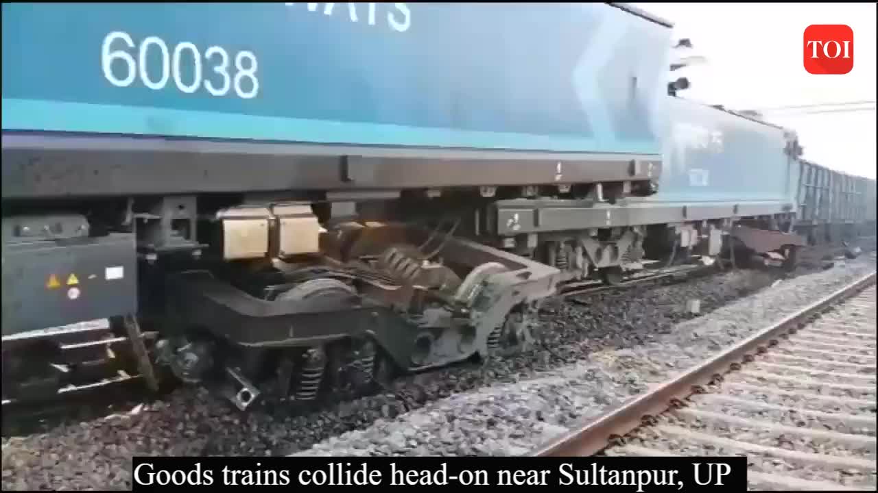 Goods trains collide head-on near Sultanpur, UP