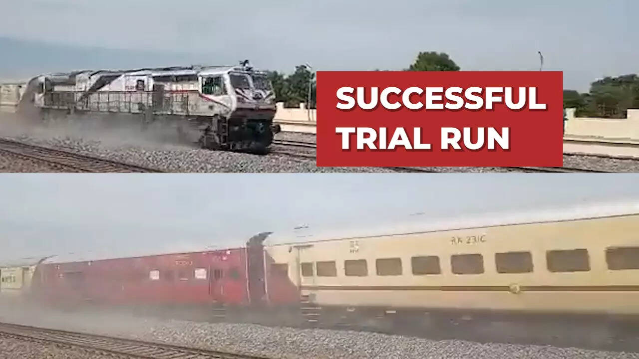 trial run: North Western Railway in Rajasthan successfully conducts trial run at a speed of 120 ...