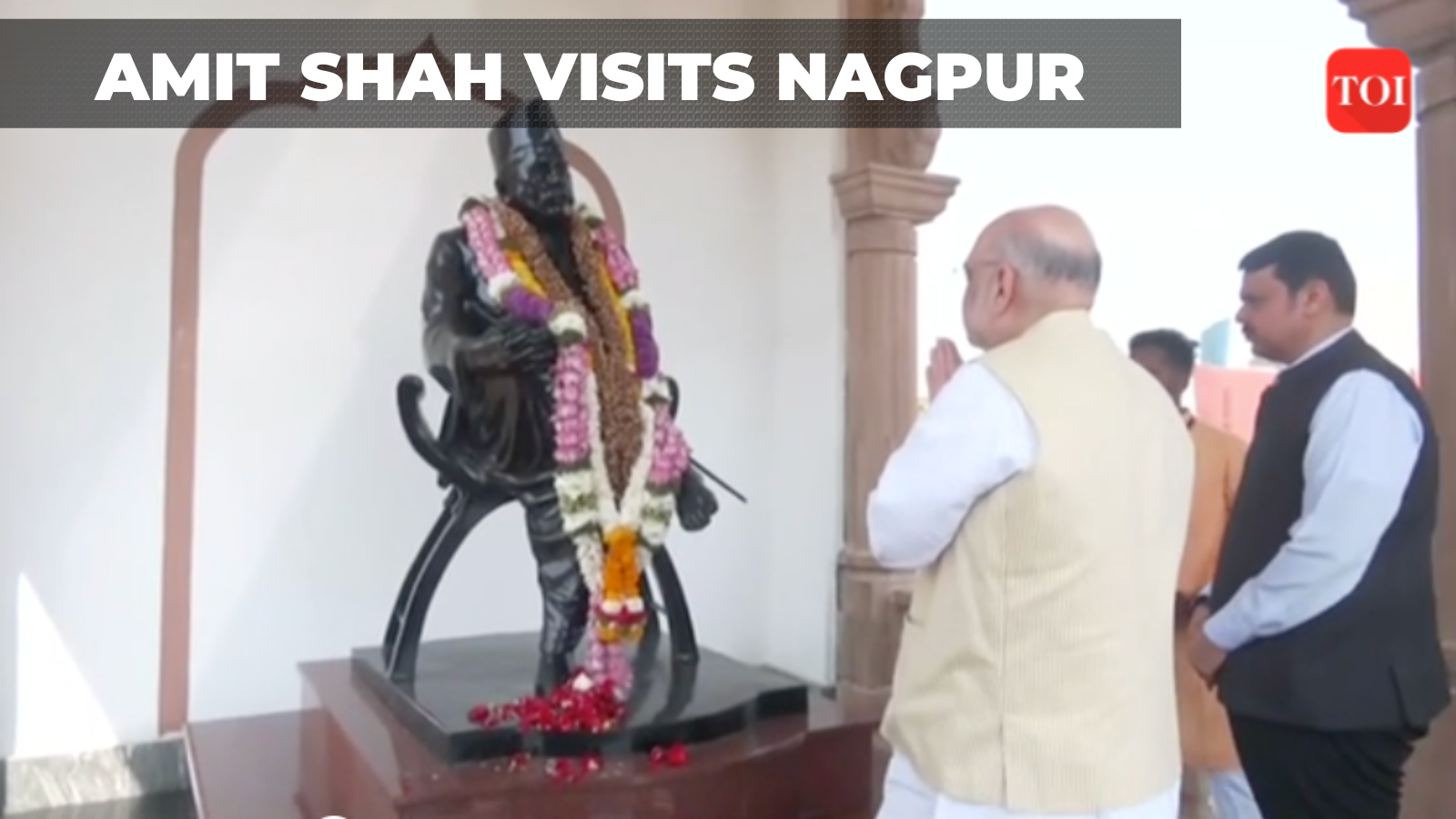Nagpur: Amit Shah pays tribute to RSS founder Dr KB Hedgewar