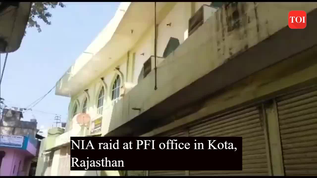 NIA raids PFI office in Kota, Rajasthan