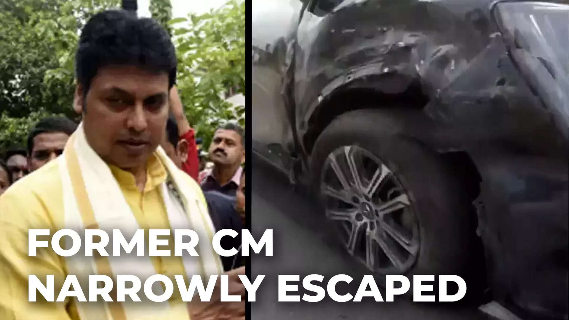 biplab kumar deb: Former Tripura CM Biplab Kumar Deb narrowly escapes ...