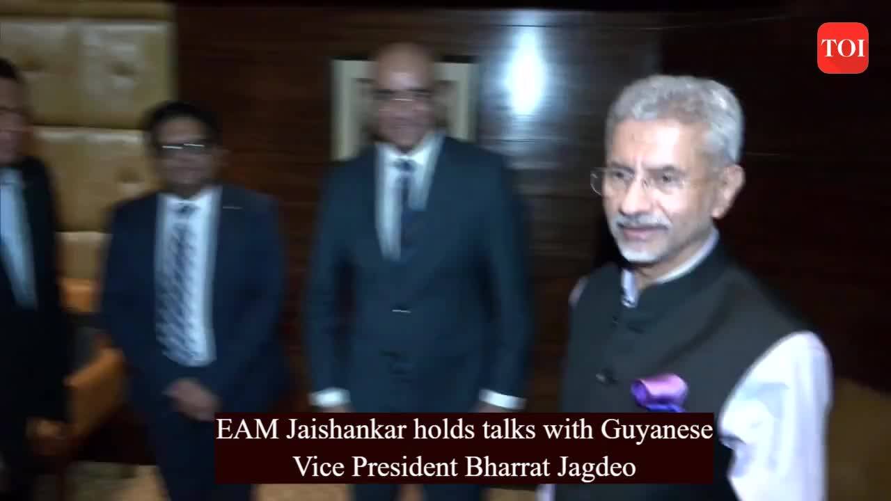 EAM Jaishankar holds talks with Guyanese Vice President Bharrat Jagdeo