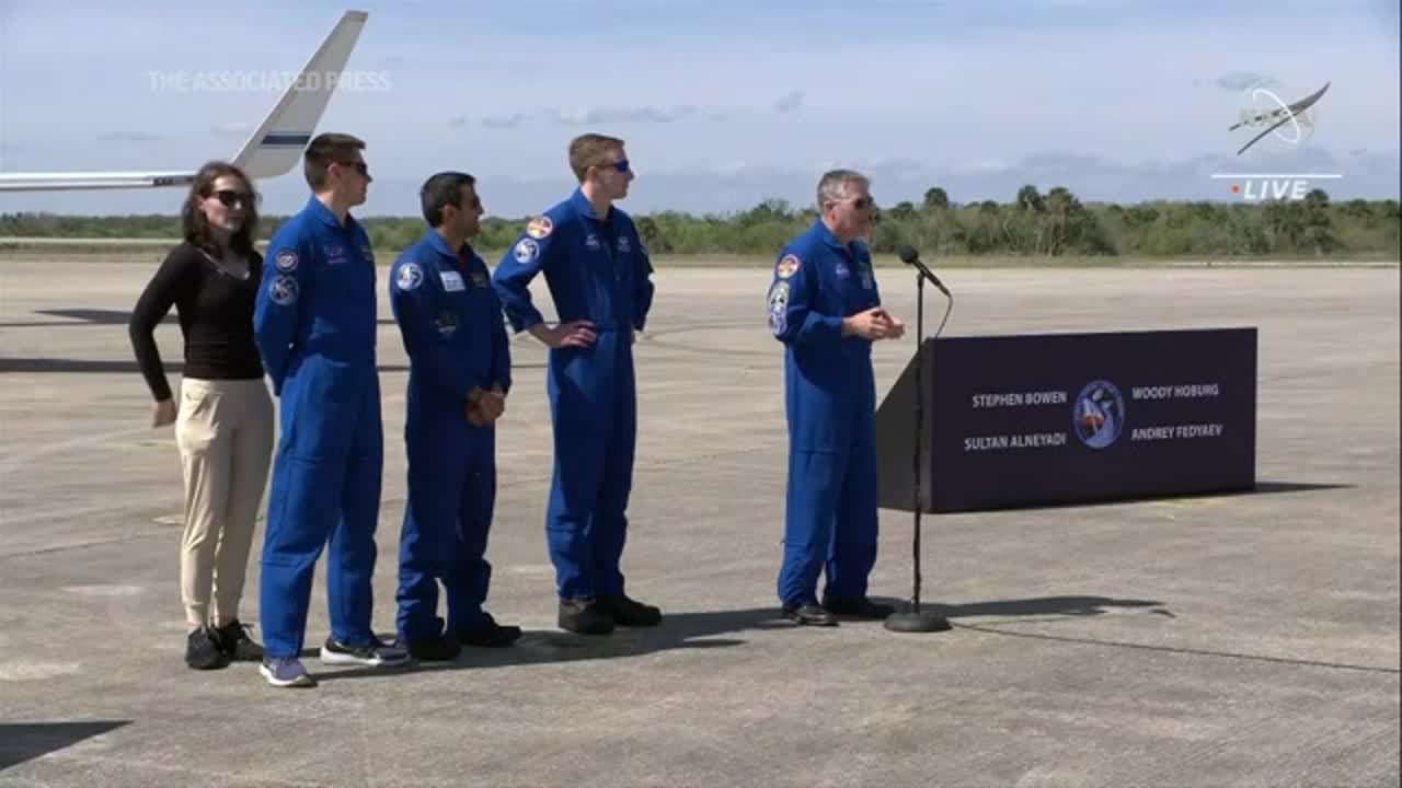 Astronauts discuss upcoming mission