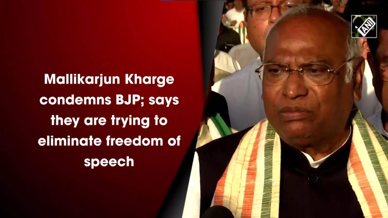 Mallikarjun Kharge condemns BJP; says they are trying to eliminate freedom of speech