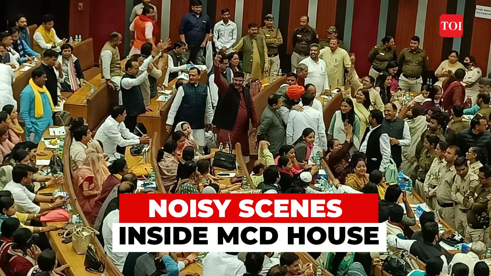 bjp: Delhi: Massive ruckus in MCD house during civic body voting, both AAP and BJP claim victory
