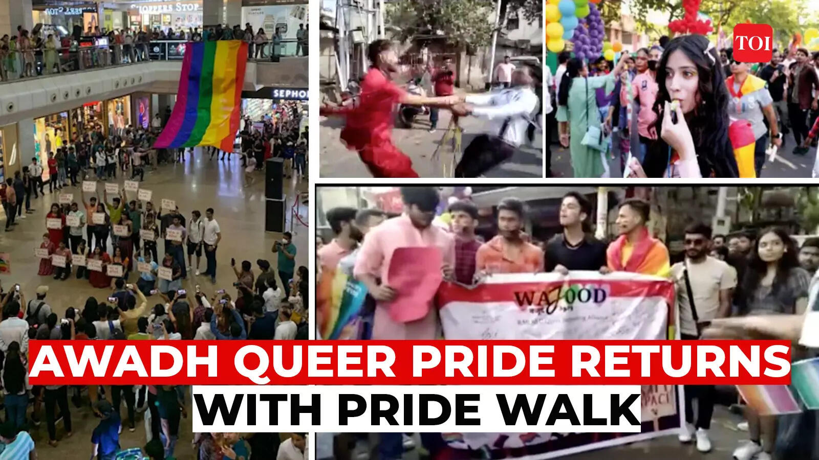 Back again with rainbow flags: Watch Lucknow's annual Awadh Queer Pride ...
