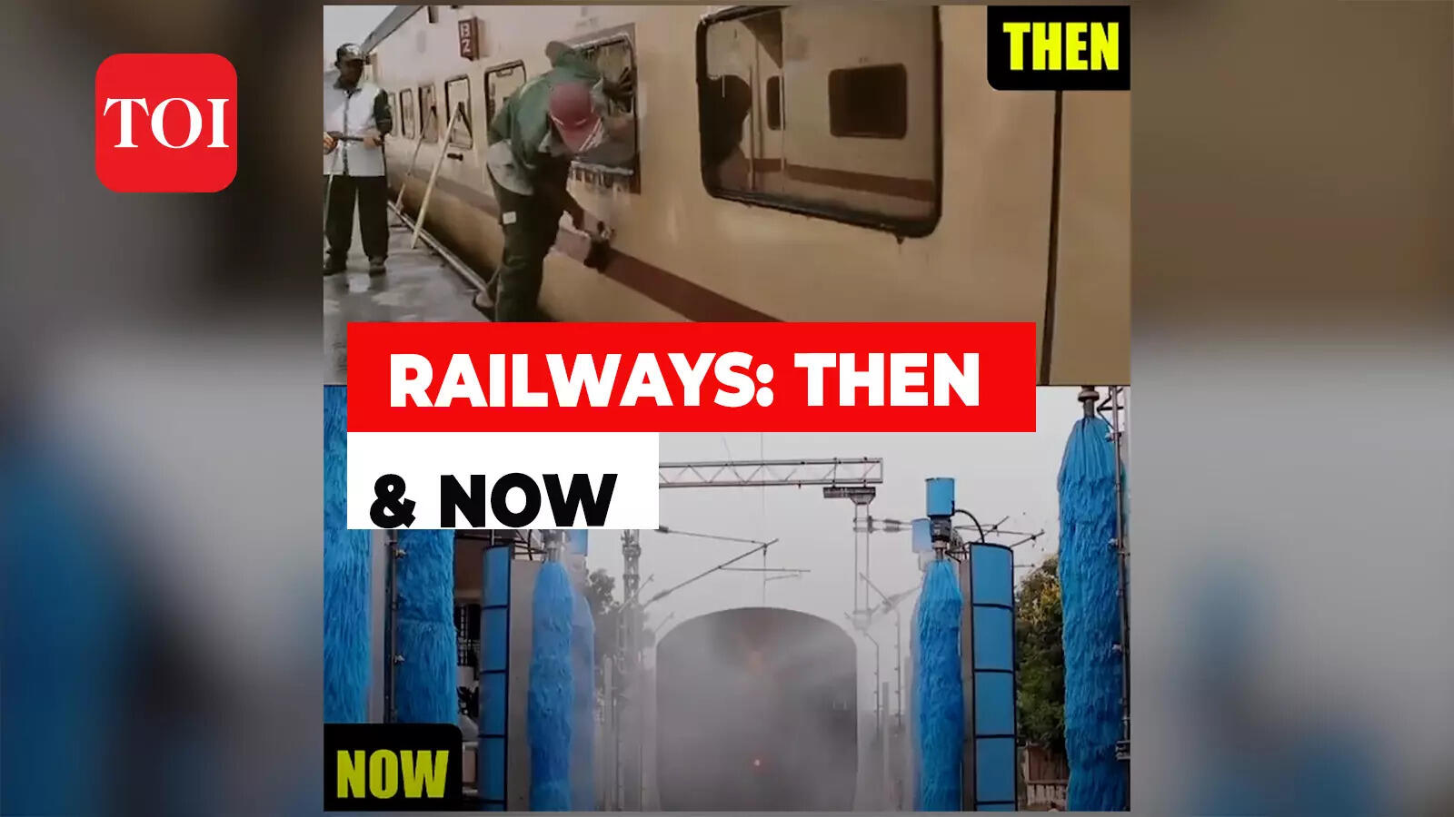 Railways shares video of how train cleaning has changed over the years