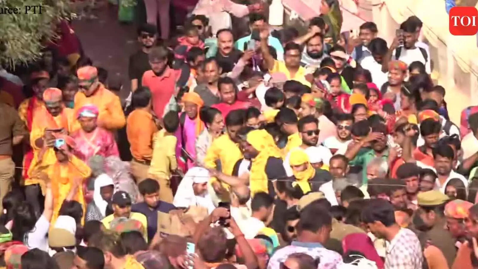 Barsana: Laddu Holi celebrated with traditional fanfare