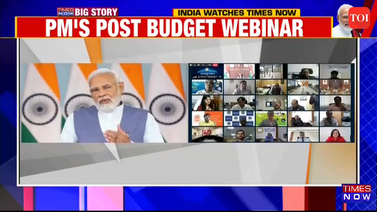 PM Narendra Modi addressed post-budget webinar on 'Ease of living using ...
