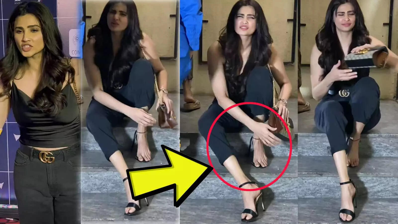 Daisy Shah's heels break as she arrives at an event; netizens say ...